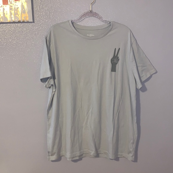 Goodfellow & Co | Shirts | Goodfellow Co Gray Peace Sign Standard Fit ...